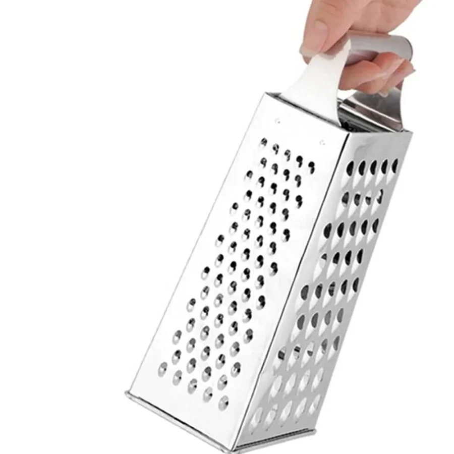 SpiderJuice 4-Side Stainless Steel Grater Slicer with Handle