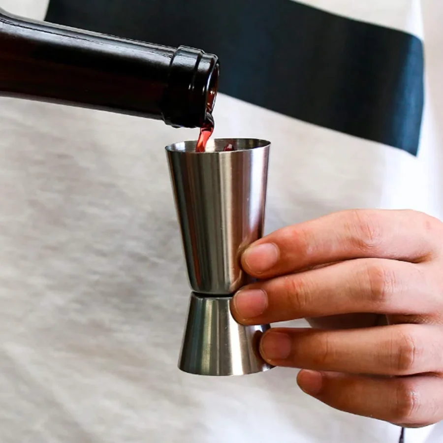 SpiderJuice 1Pc 45/90ml SS Double Sided Jigger Peg Measurer