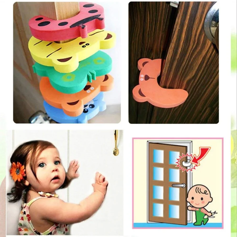 SpiderJuice 5 Cute Animal-Pattern Door Guard for Baby Safety
