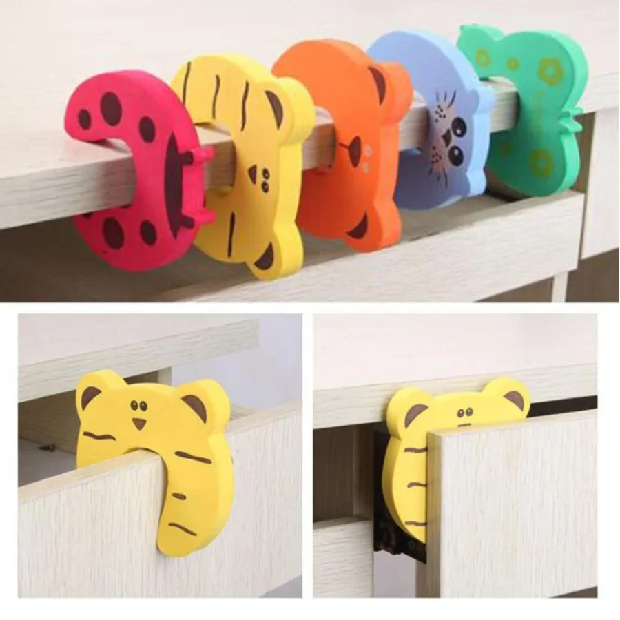 SpiderJuice 5 Cute Animal-Pattern Door Guard for Baby Safety