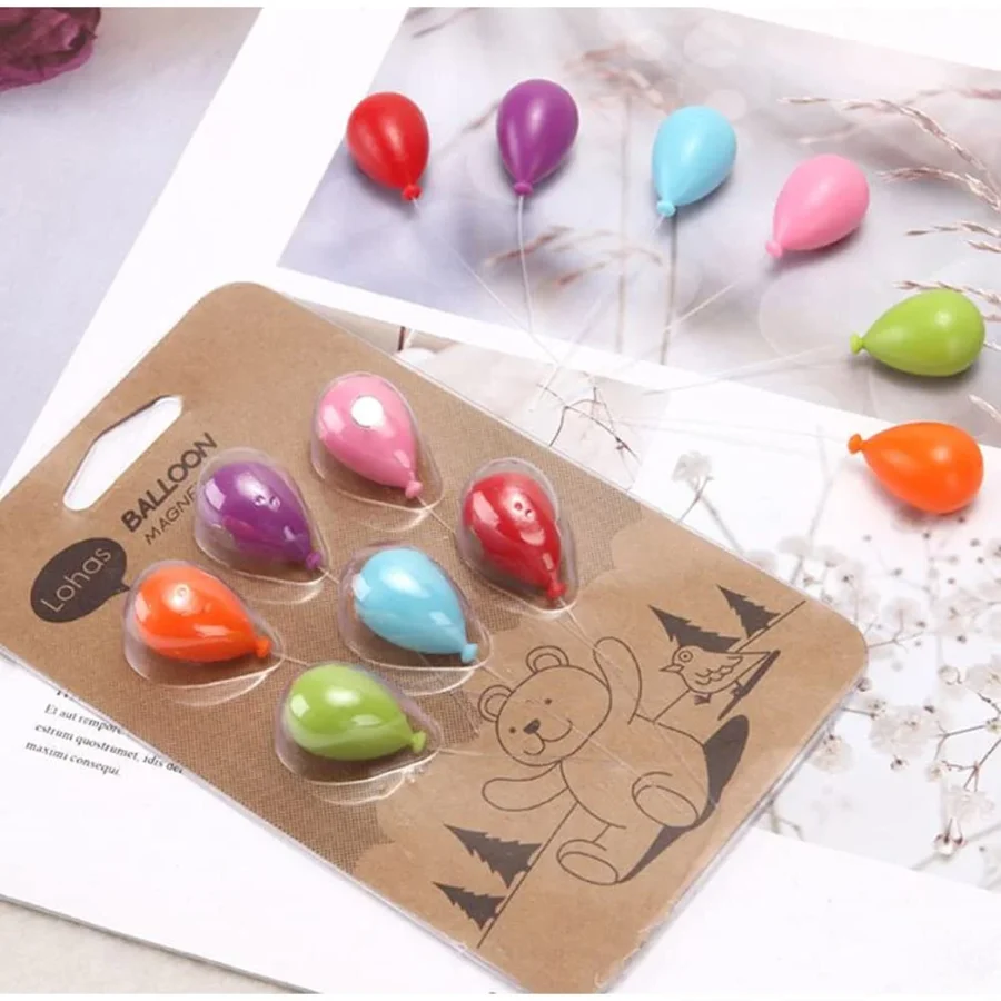 SpiderJuice Set of 6 Baloon-Shaped Fridge Magnets Series