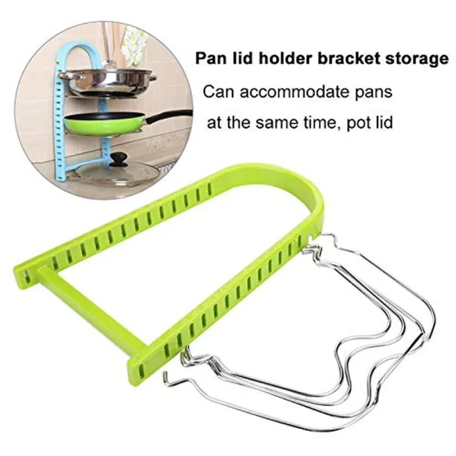 SpiderJuice 4-Grid Fry Pan Rack Organiser for Kitchen