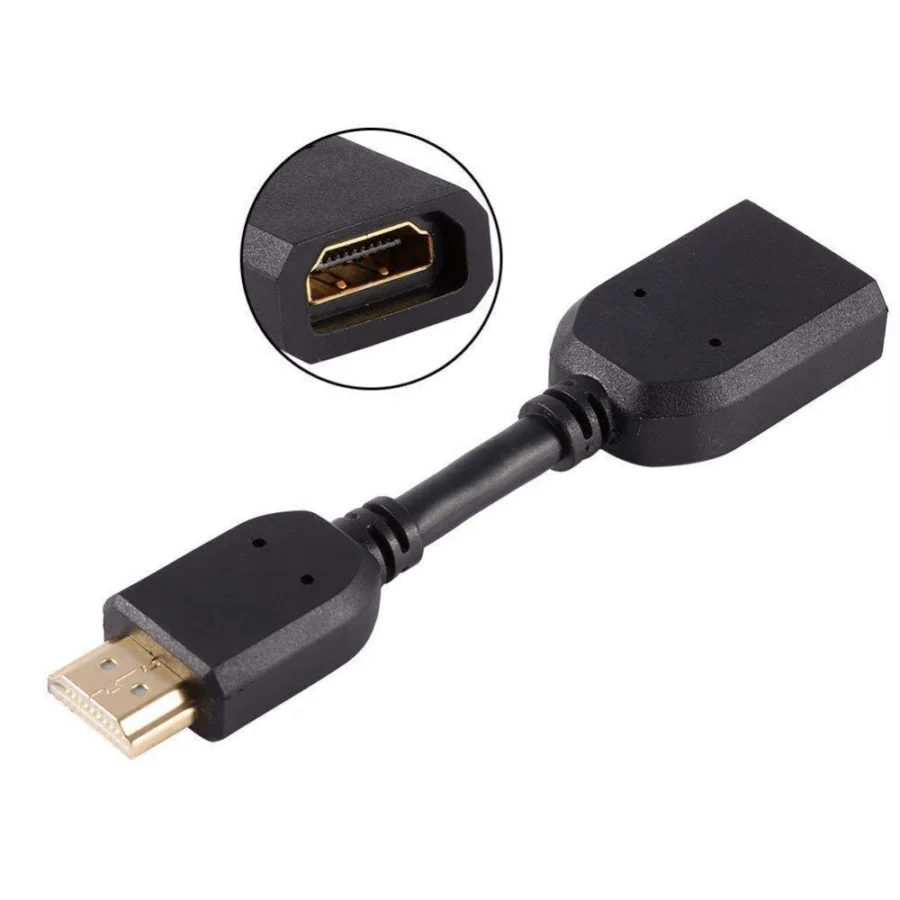 SpiderJuice Male to Female HDMI Extension in Short Cable